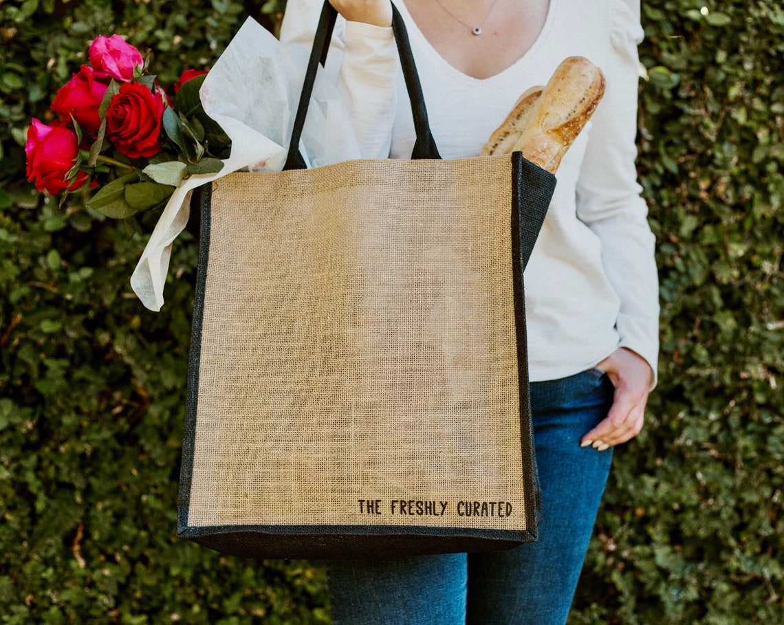 6 Pack Black Farmer's Market Bag - Etsy