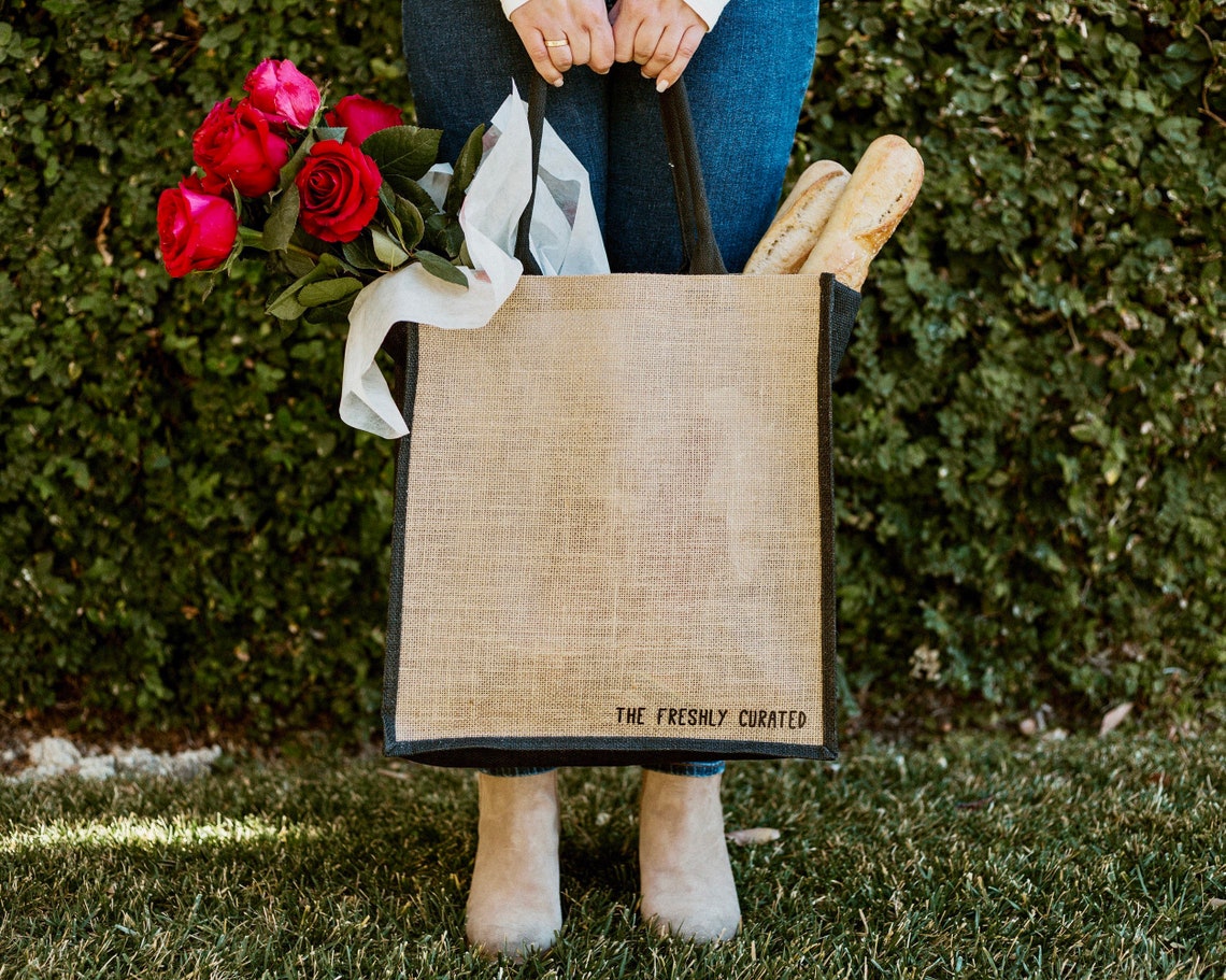 6 Pack Black Farmer's Market Bag - Etsy