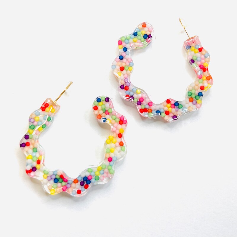 Large Colorful Earrings - Etsy