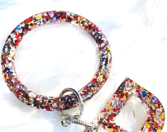 Bangle Keychain Keychain Bracelet Personalized Keychain Cute Resin ...