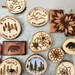 Wood Burned Magnets; Cottagecore, Rustic Decor - Etsy