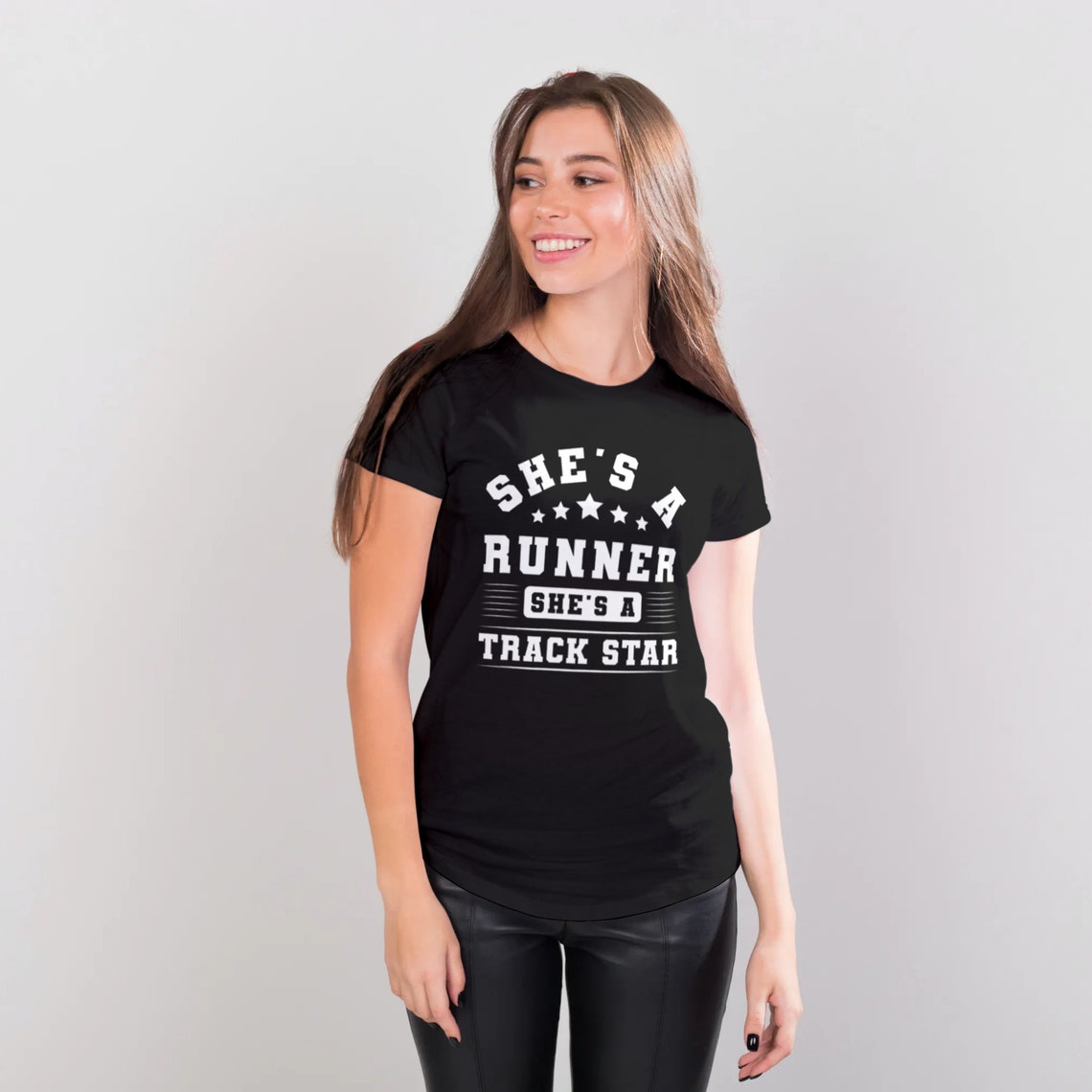 She's A Runner She's A Track Star Unisex T-shirt - Funny Quote Shirt ...