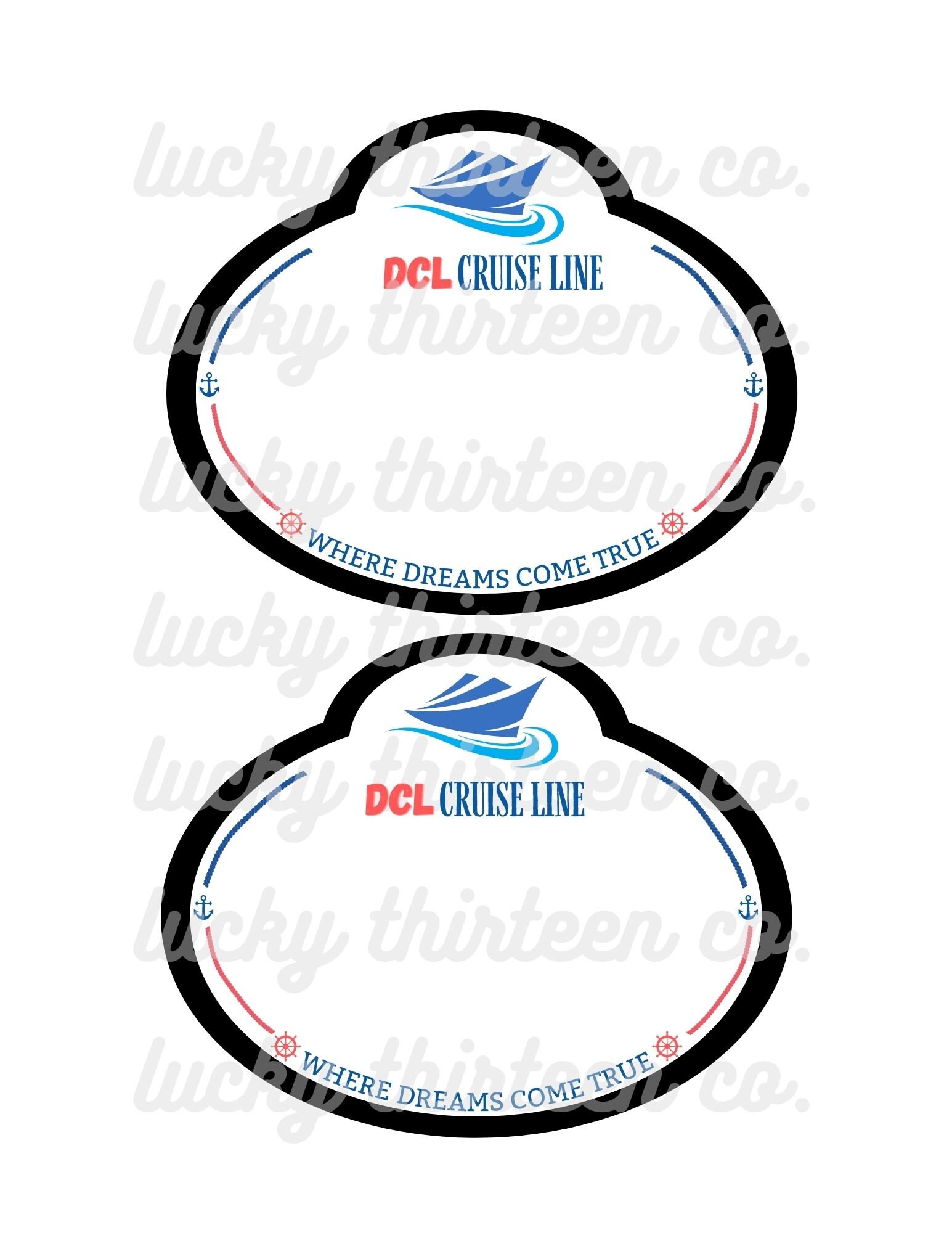 Blank Cast Member Name Tag Printable Digital Download, Cruise Line Door ...