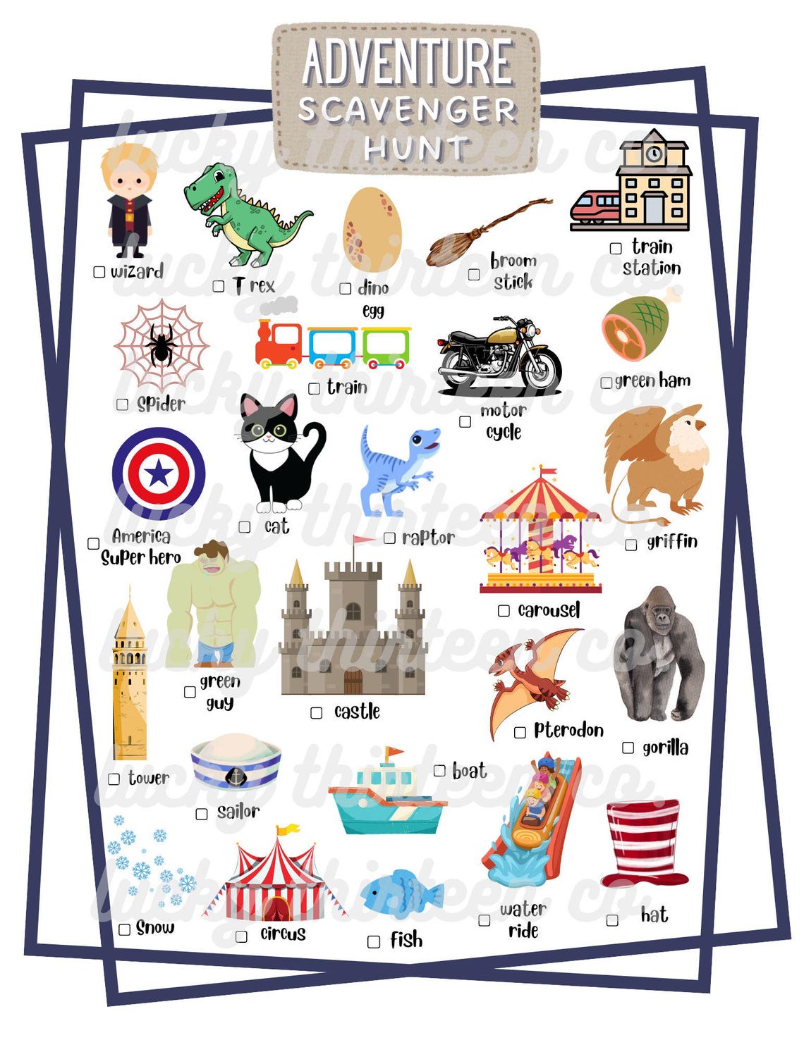 Universe Orlando Printable Scavenger Hunt Two Park Bundle Digital ...