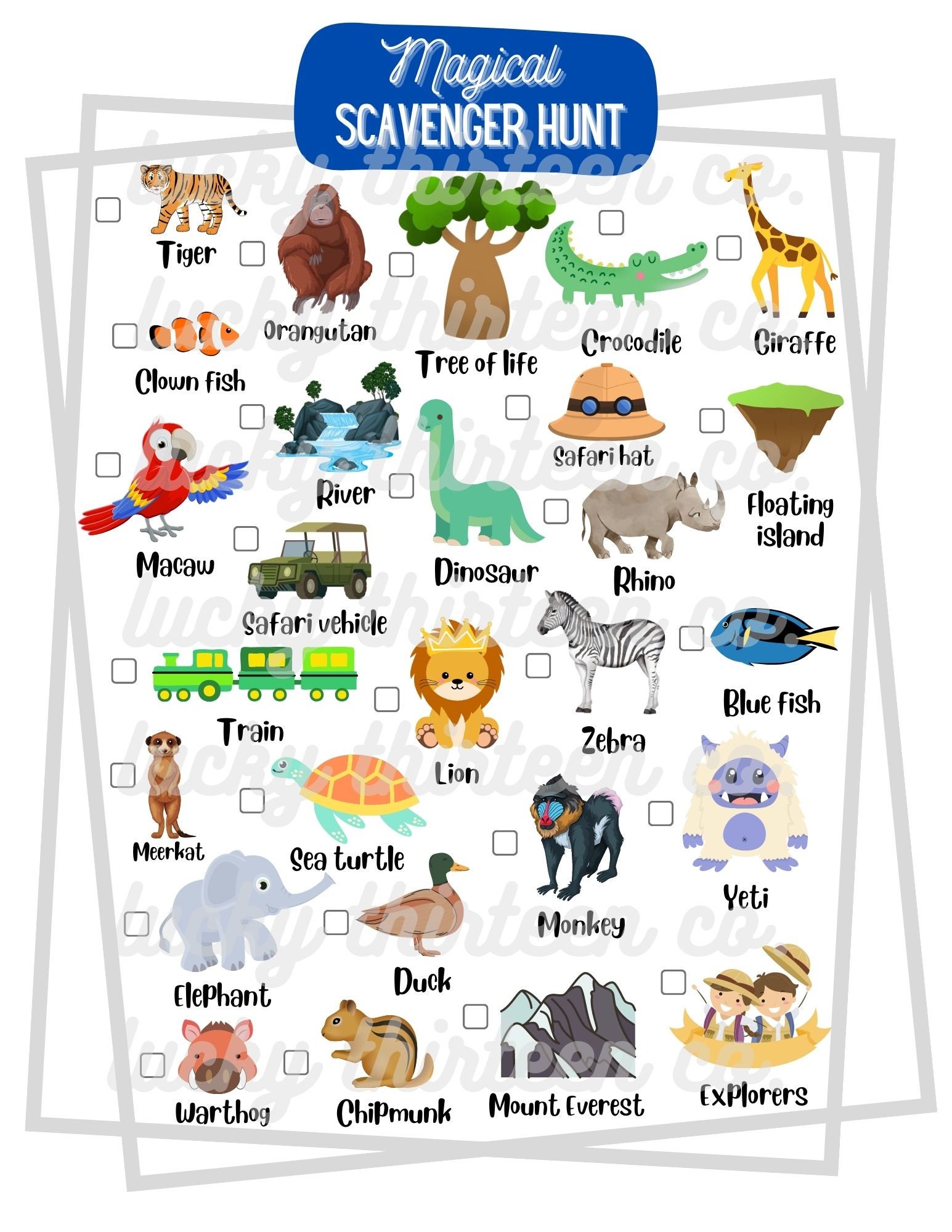 Magical Printable Scavenger Hunt Four Park Bundle Digital Download WDW ...