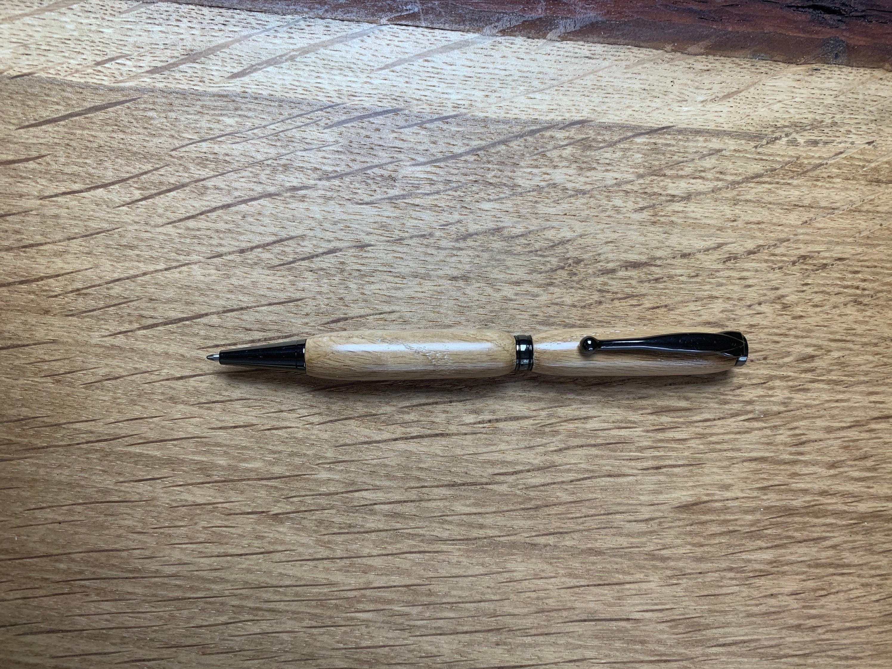 Handmade Slimline twist ballpoint Pen In English Oak Wood | Etsy