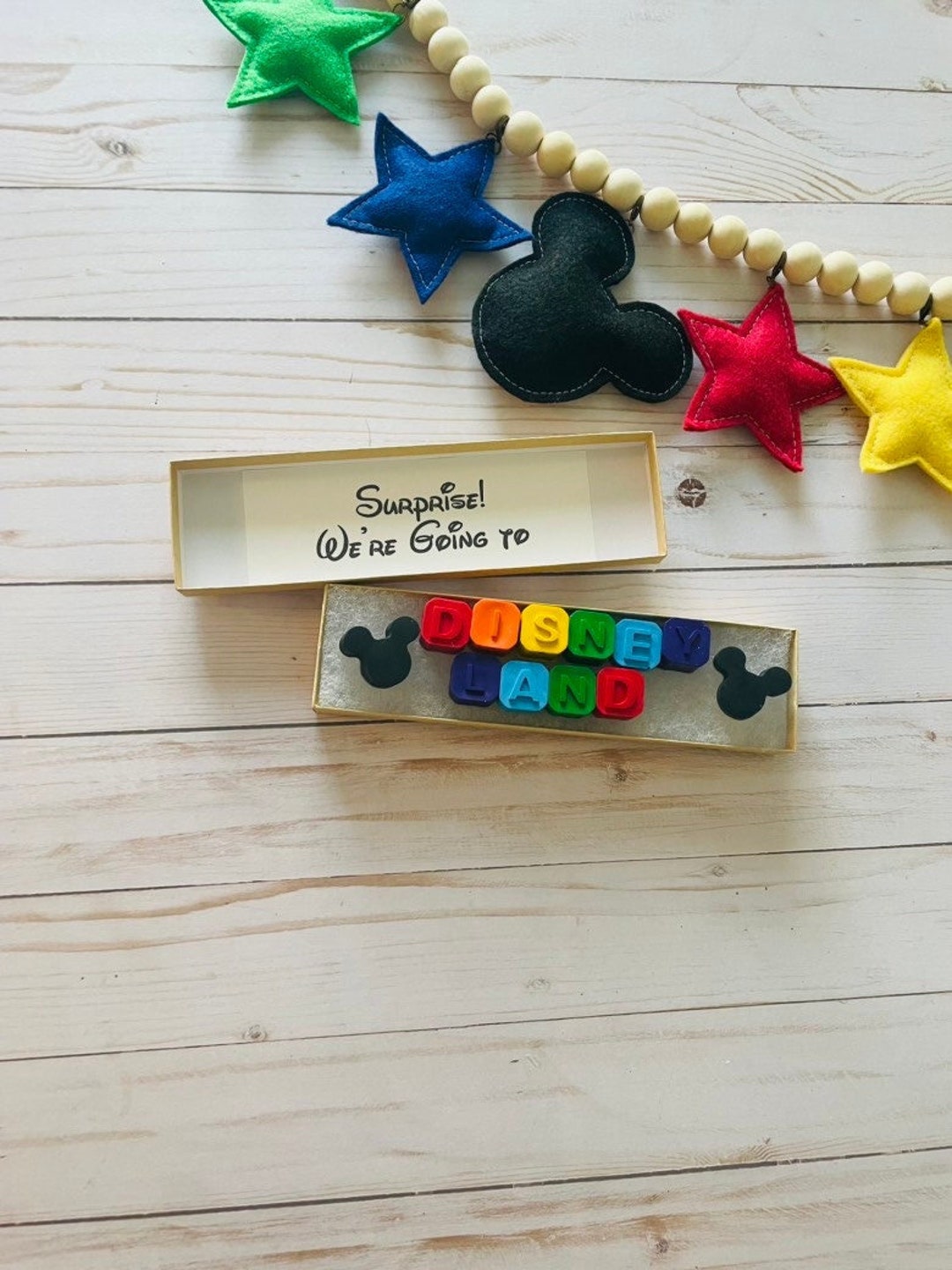 Disney Land or Disney World Crayon Set, Disney Vacation, Disney Gift ...