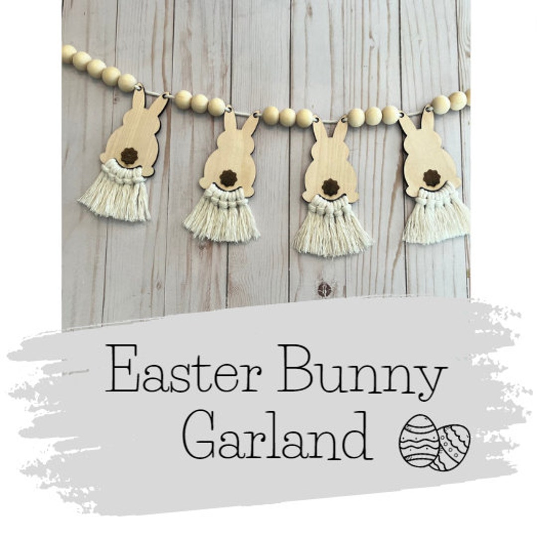 Macramé Easter Bunny Garland / Macramé Decor / Macramé / Bunny Decor ...