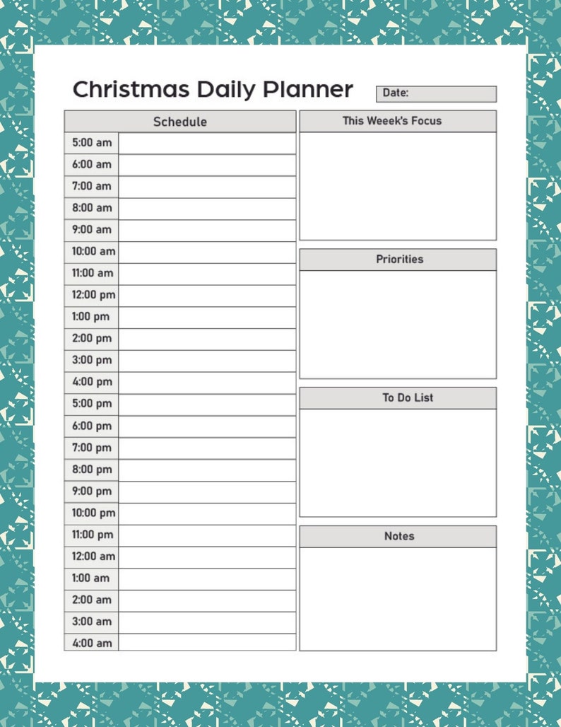 Christmas Journal Printable Planner Tracker, Holiday Merry Memories ...