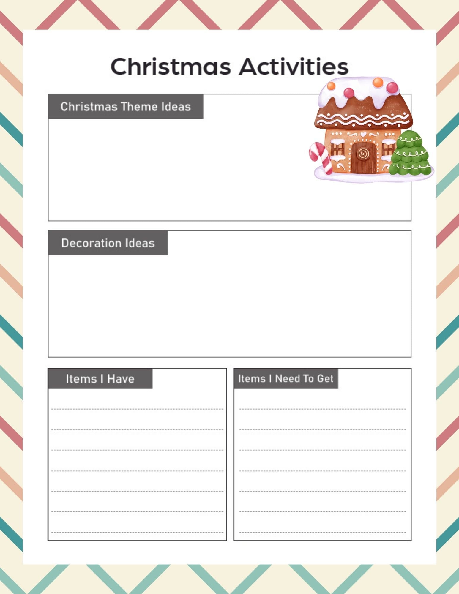 Christmas Journal Printable Planner Tracker, Holiday Merry Memories ...