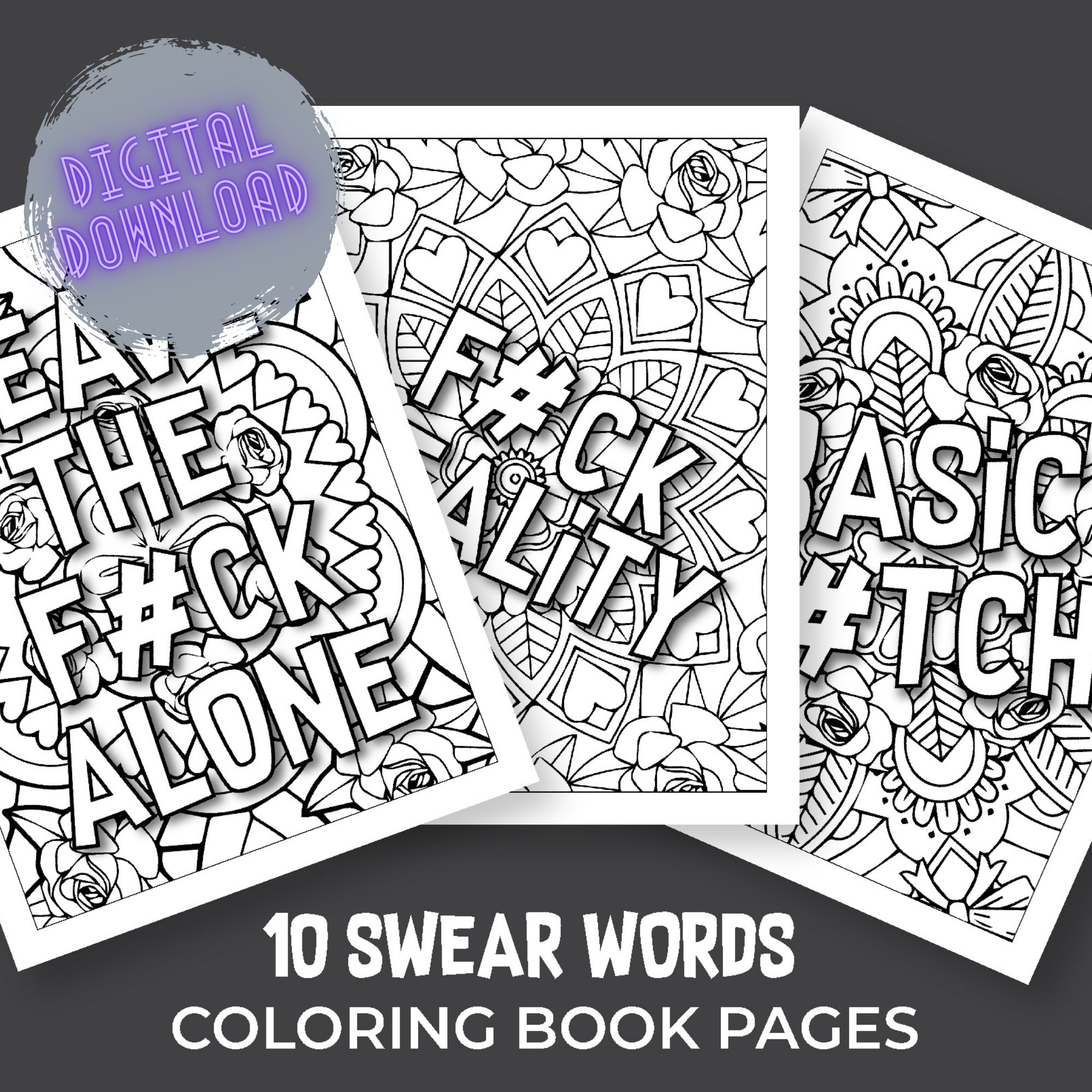 Adult Coloring Pages Printable, Adult Swear Words Coloring Pages ...