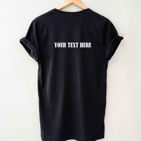 Text on Back Shirt - Etsy