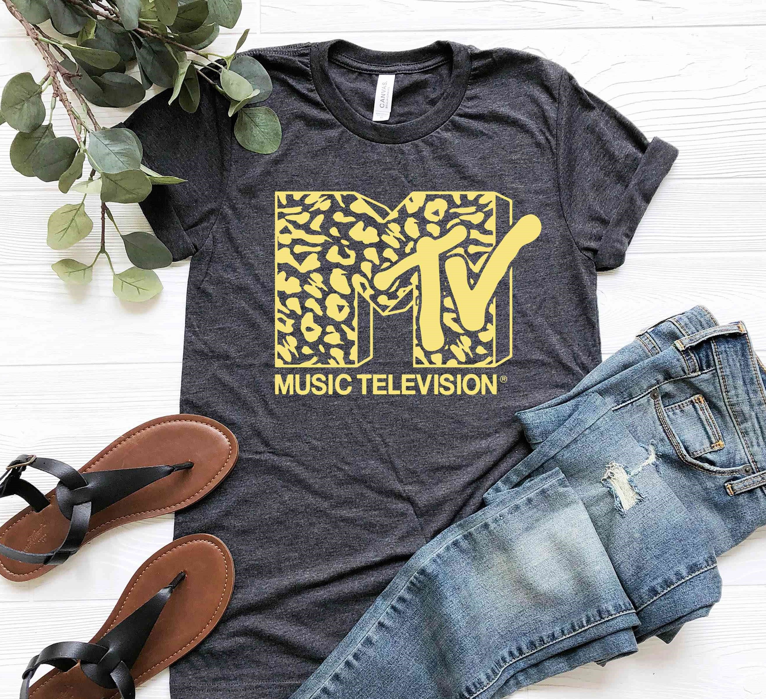 Mtv Leopard Graphic Tees Statement T-shirt / Statement Tee / - Etsy