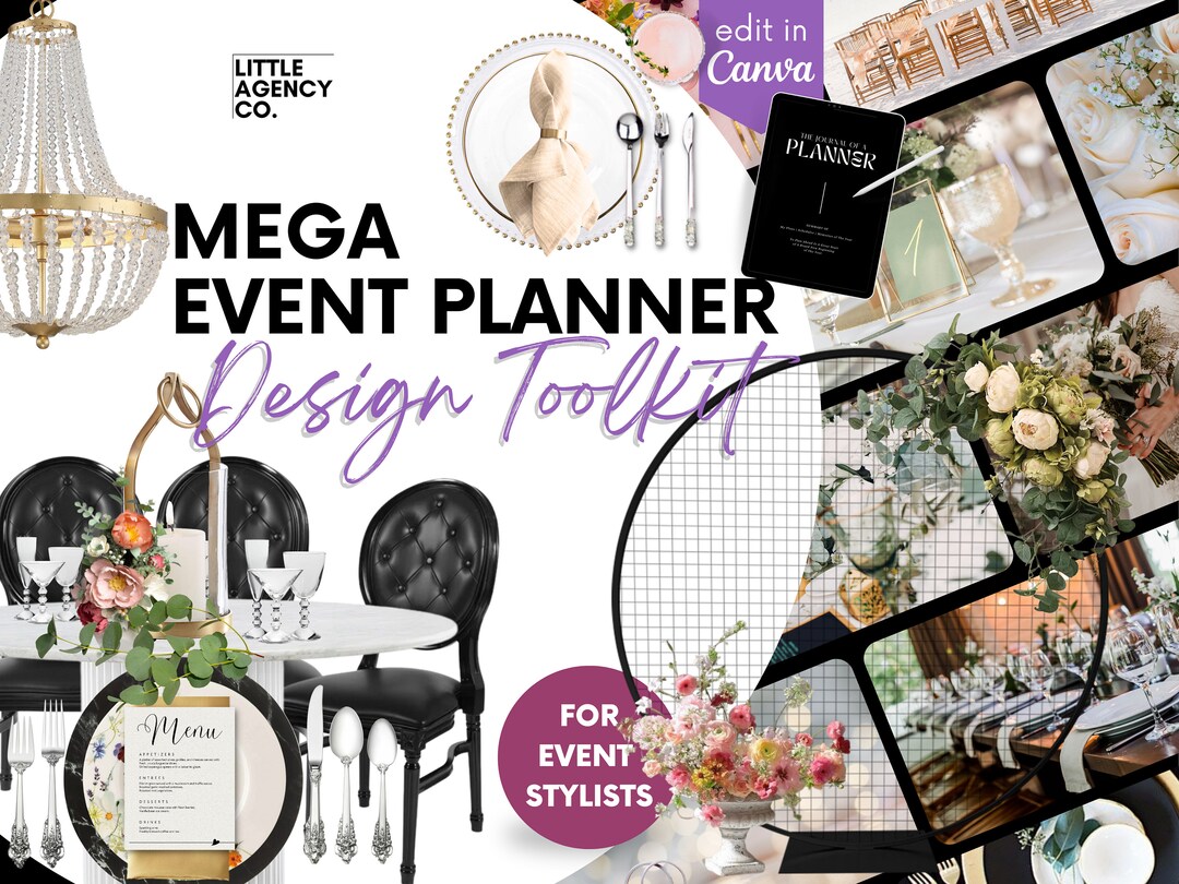 Mega Event Planner Toolkit Digital Little Agency Co Canva - Etsy