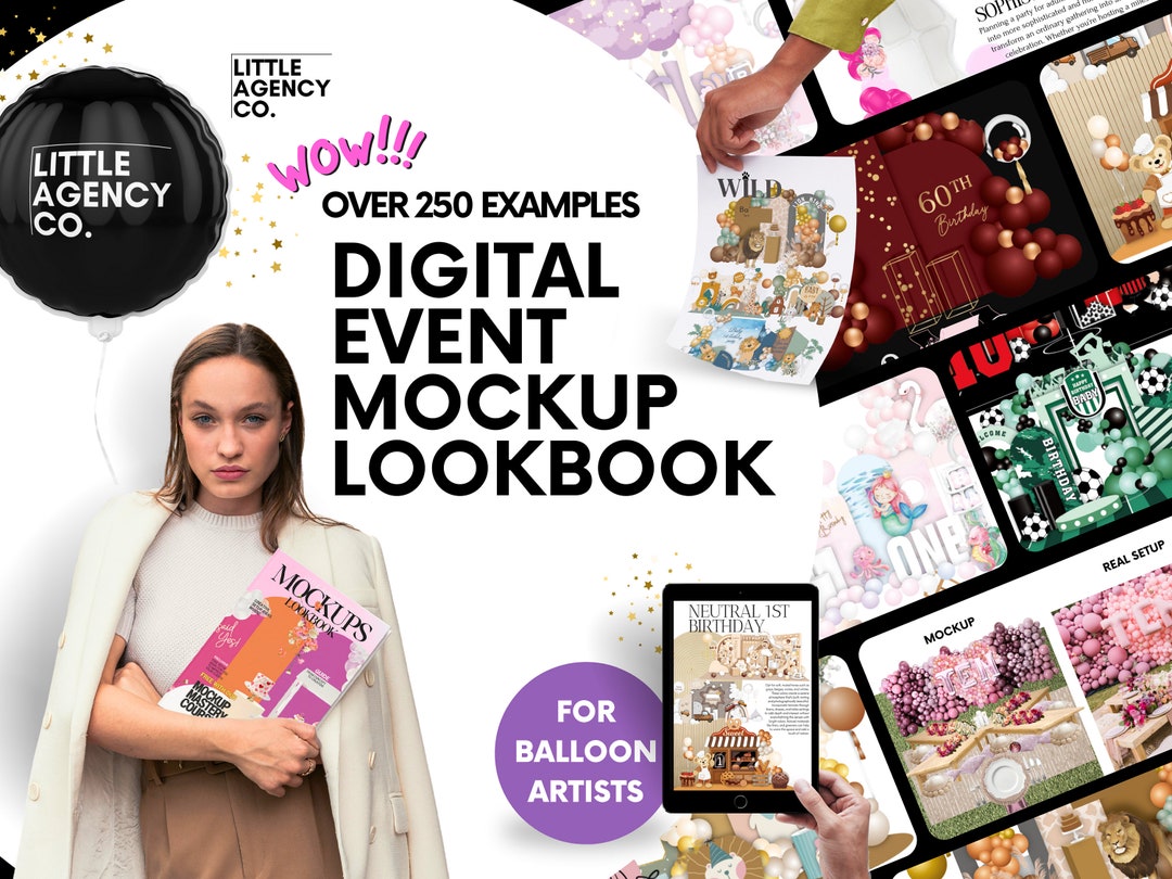 Digital Mockup Lookbook for Balloon Artists Creative Event Decor and ...