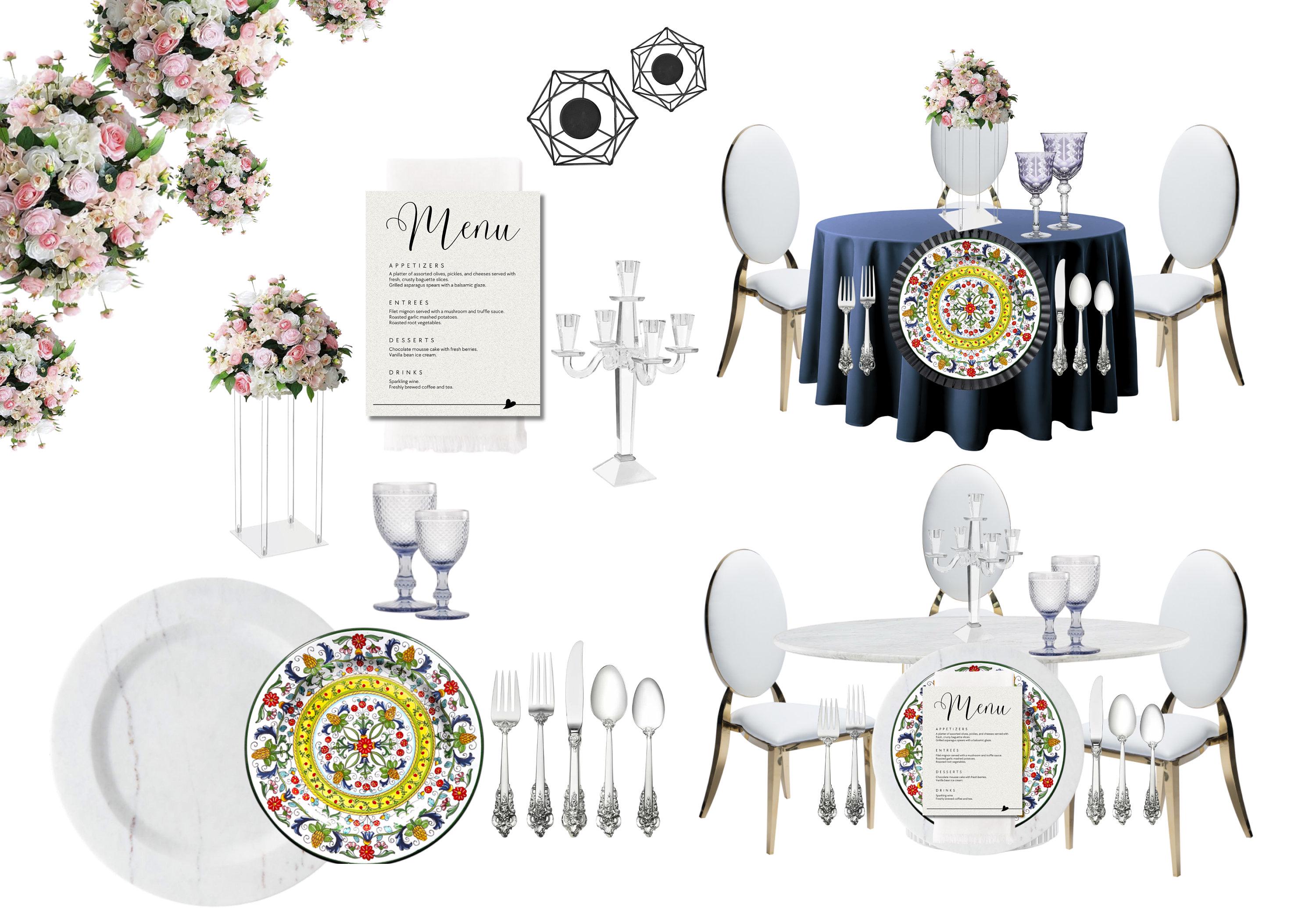 Wedding Table Setting Canva Template: Event Design Mockup (digital) - Etsy