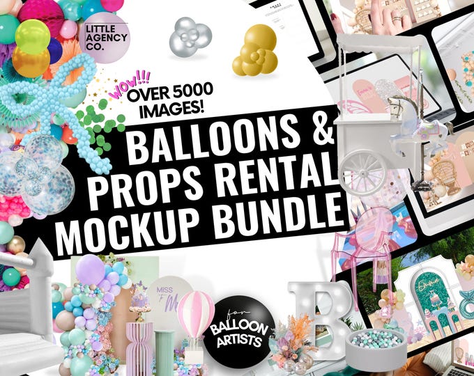 EDITABLE IN CANVA Chrome Balloon Clusters for Balloon Artists, Balloons ...