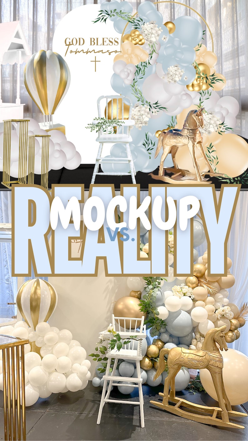 Balloon Garland Mockup Templates: Customizable Event Decor (canva) - Etsy