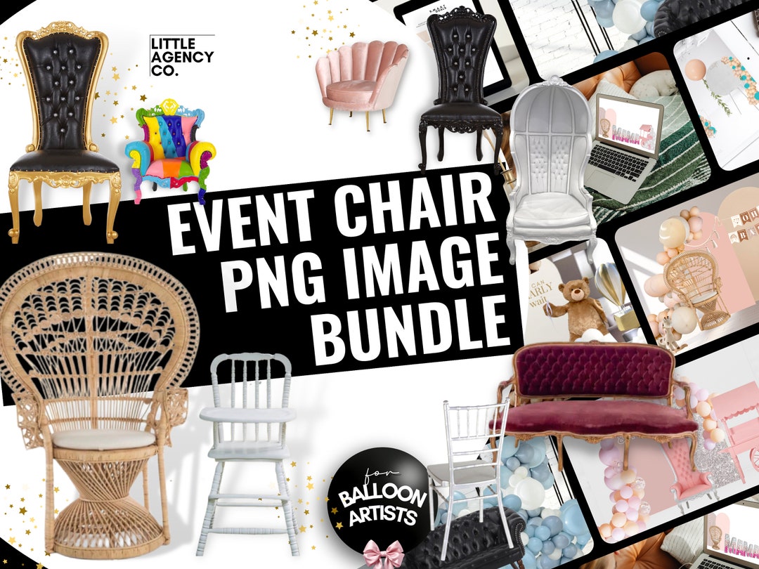 Event Chair Template Bundle: PNG Clipart for Mockups - Etsy