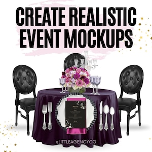 Event Planner Mockup Bundle: Canva Table Layout Templates (digital ...