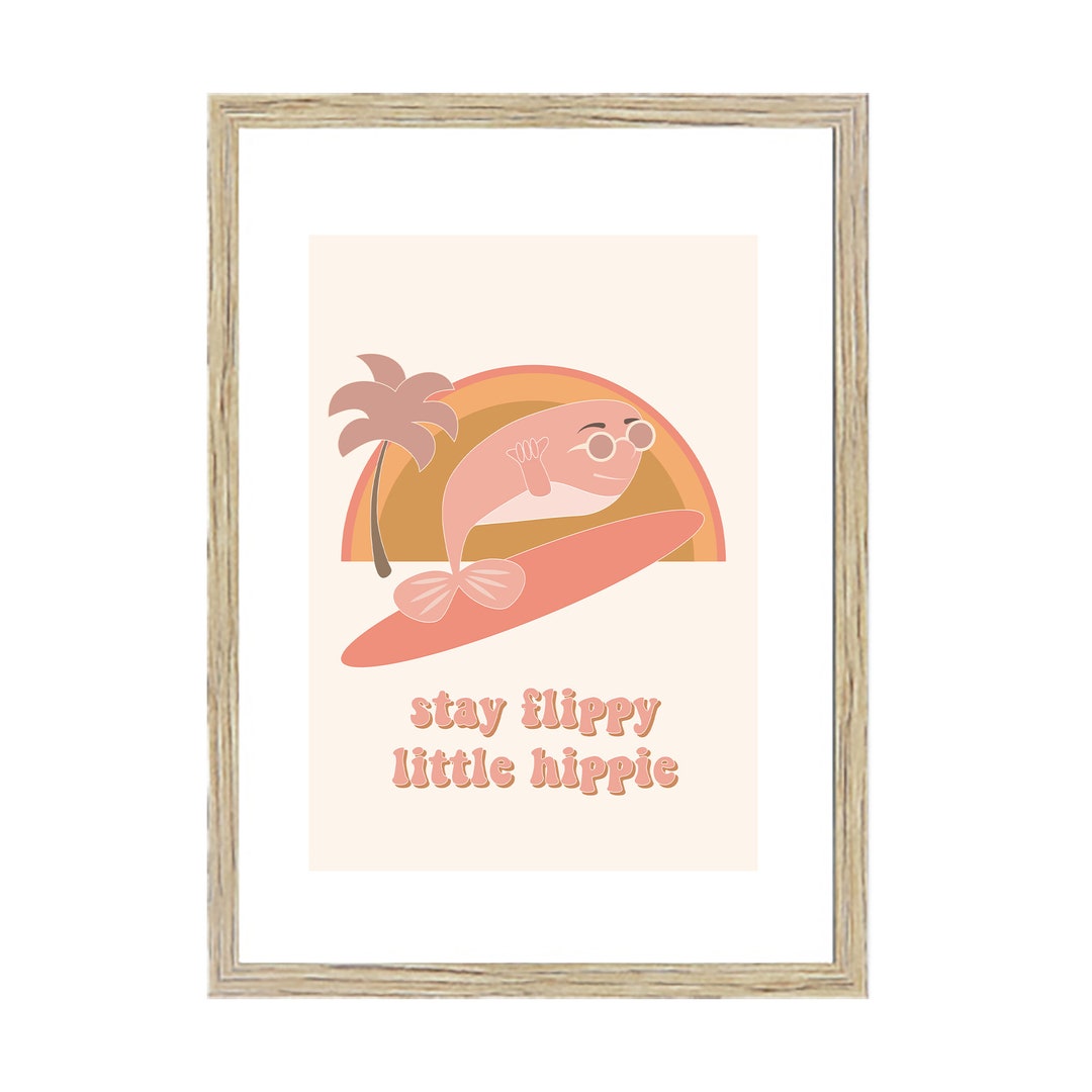 Stay Flippy, Little Hippie Whale Print Nursery Print Boho Print Wall ...