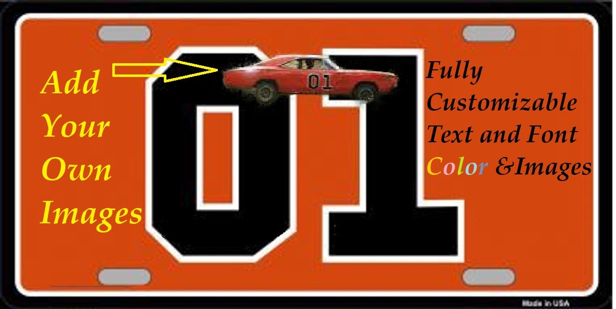 General Lee From Dukes of Hazard 01 License Plate Style Sign - Etsy