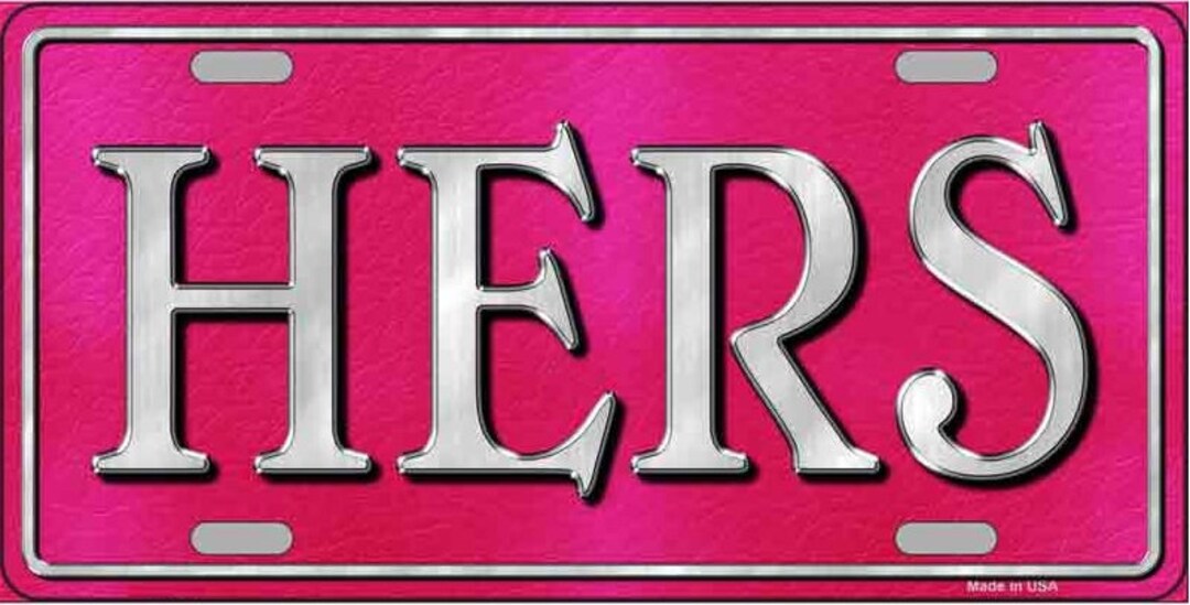 HERS Pink Vanity License Plate - Etsy