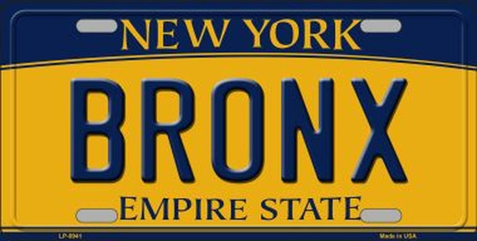 Bronx New York All Metal UV & Weather Resistant Novelty License Plate ...