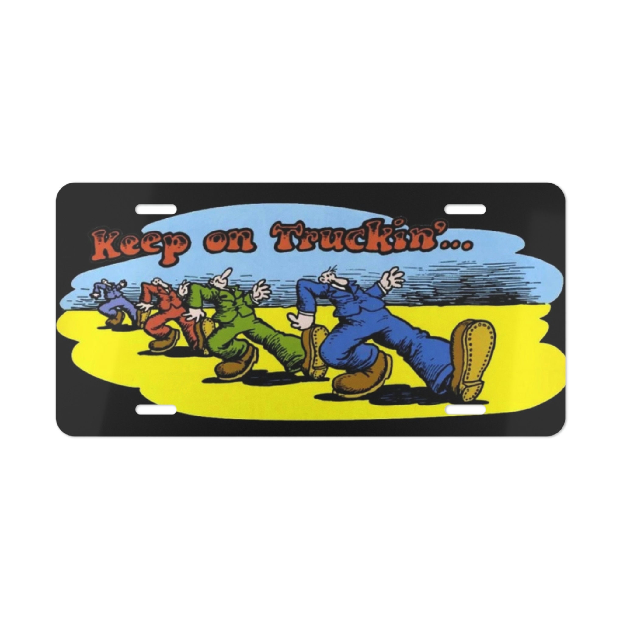 Keep on Truckin' Solid Background Vanity Plate - Etsy