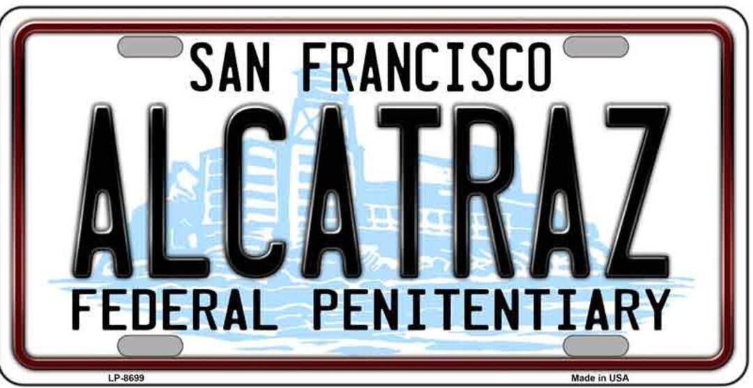 Alcatraz All Metal License Plate / Sign - Etsy