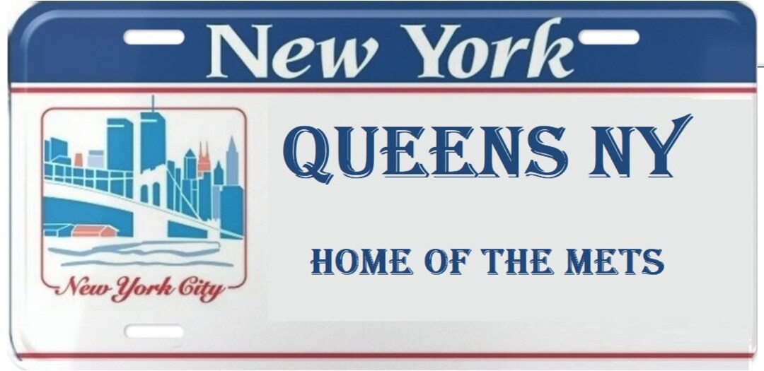 Queens New York Home of the METS Vanity License Plate - Etsy