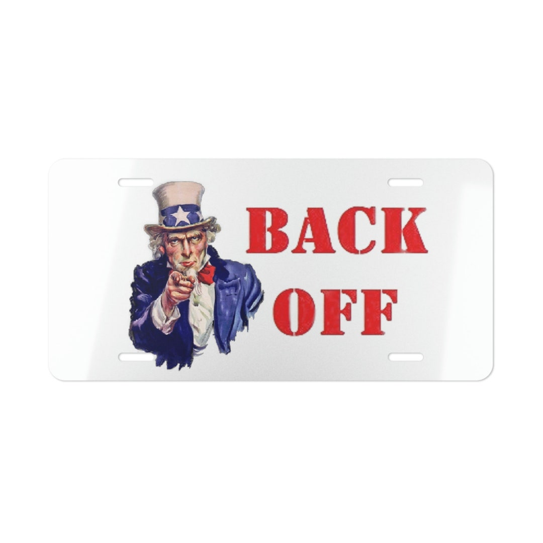 Uncle Sam Back off Vanity Plate - Etsy
