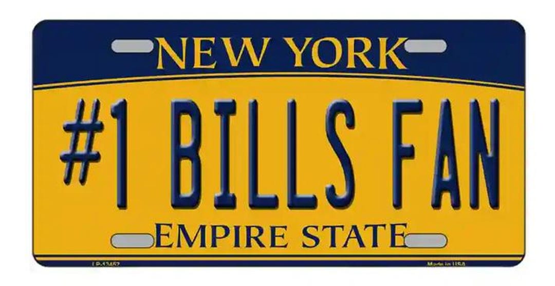 Number One Bills Fan - New York Buffalo Bills Metal Novelty License ...