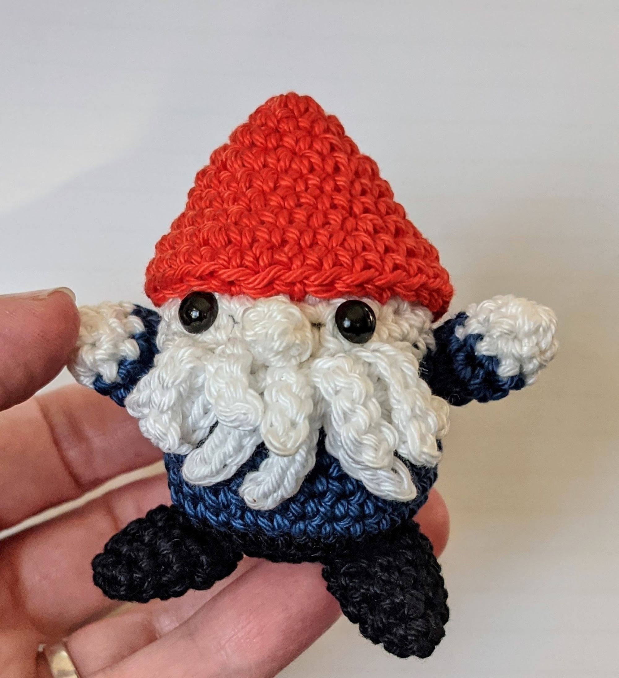 Mini Crochet Gnome With Movable Arms, for Holidays or Garden, Amigurumi ...