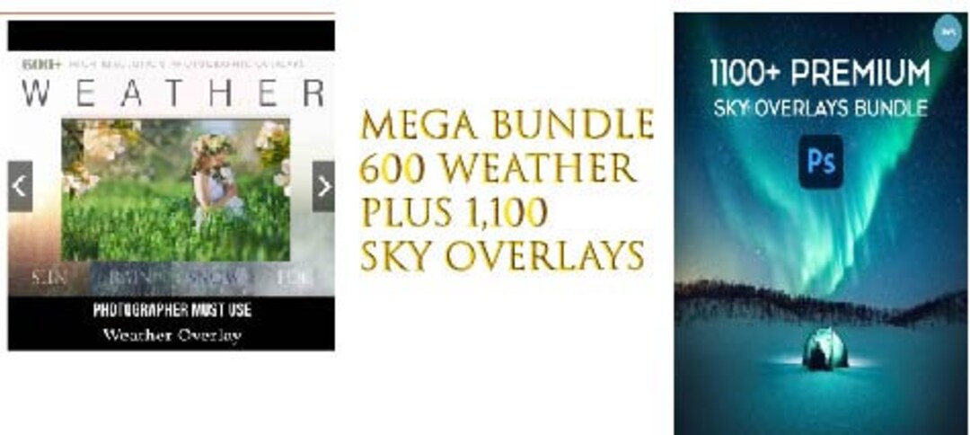 1200 Sky Overlays +600 Bundle Weather Bundle Overlays| Day Night Summer ...
