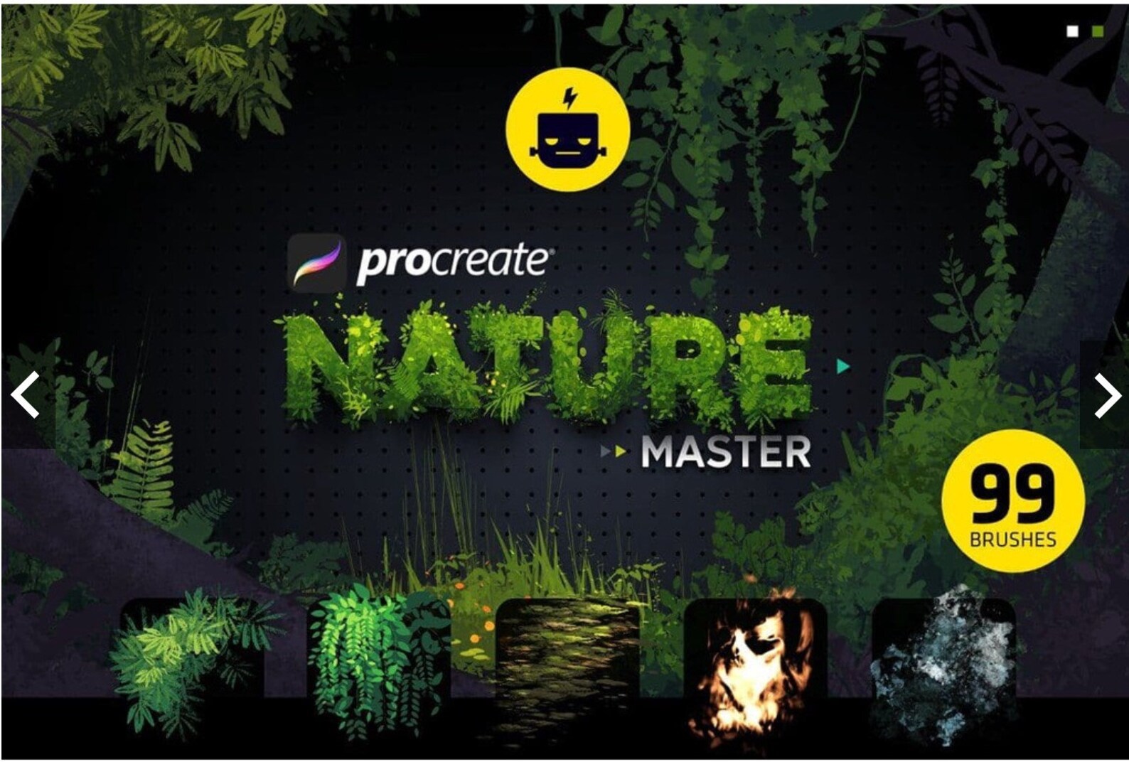 2 in 1 Bundle Neon Brush Cyber Punk Brush and Nature Procreate Brush - Etsy