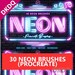 2 in 1 Bundle Neon Brush Cyber Punk Brush and Nature Procreate Brush - Etsy