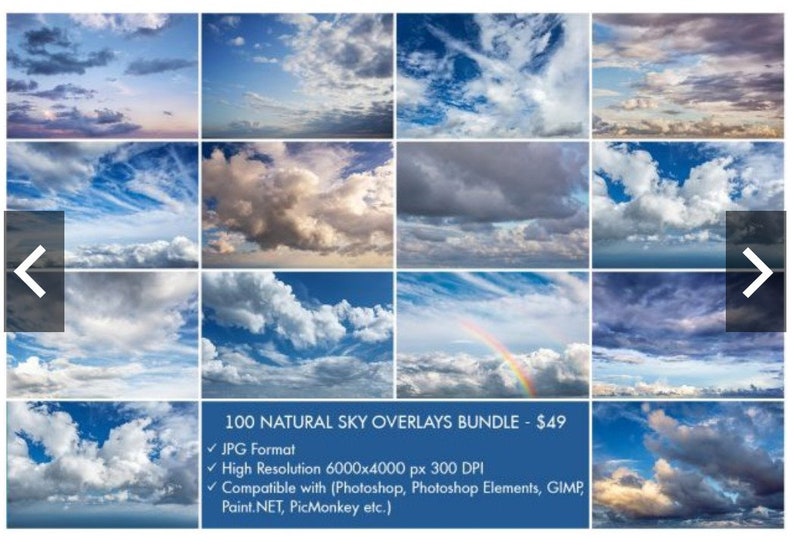 1100 Photoshop Sky Overlays| Sky Overlays Day Night Summer Spring ...