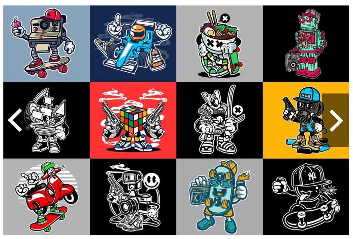 Digital Cartoon Clipart Bundle-clipart Download-digitalartsi - Etsy UK