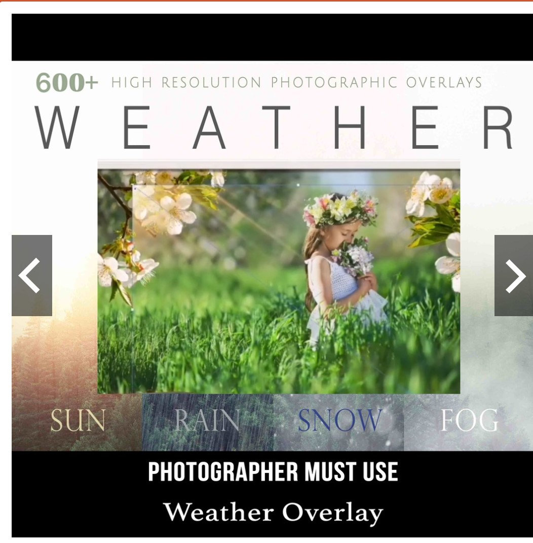600 Weather Overlays Bundle Photoshop - Creative Editing Tools for ...