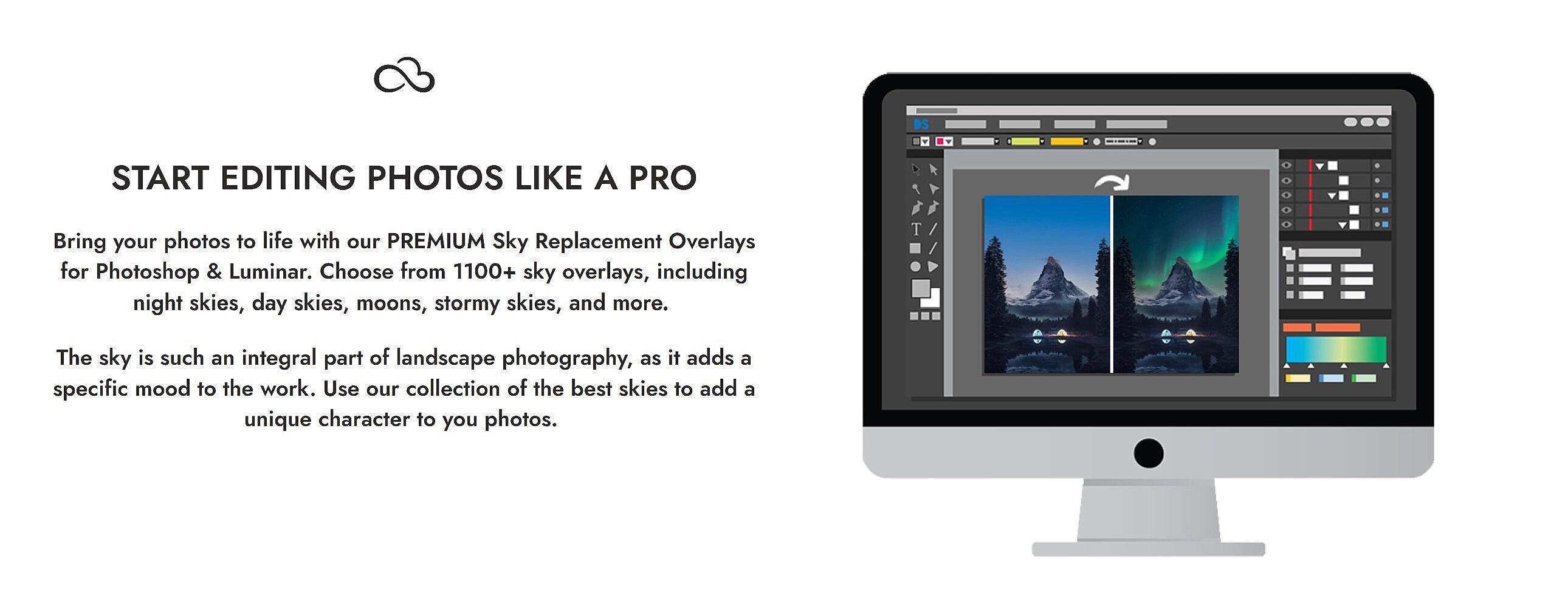 1200 Sky Overlays for Photoshop – Sunset, Cloud, Blue Sky, Day & Night ...
