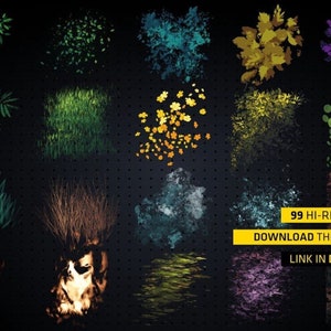 2 in 1 Bundle Neon Brush Cyber Punk Brush and Nature Procreate Brush - Etsy