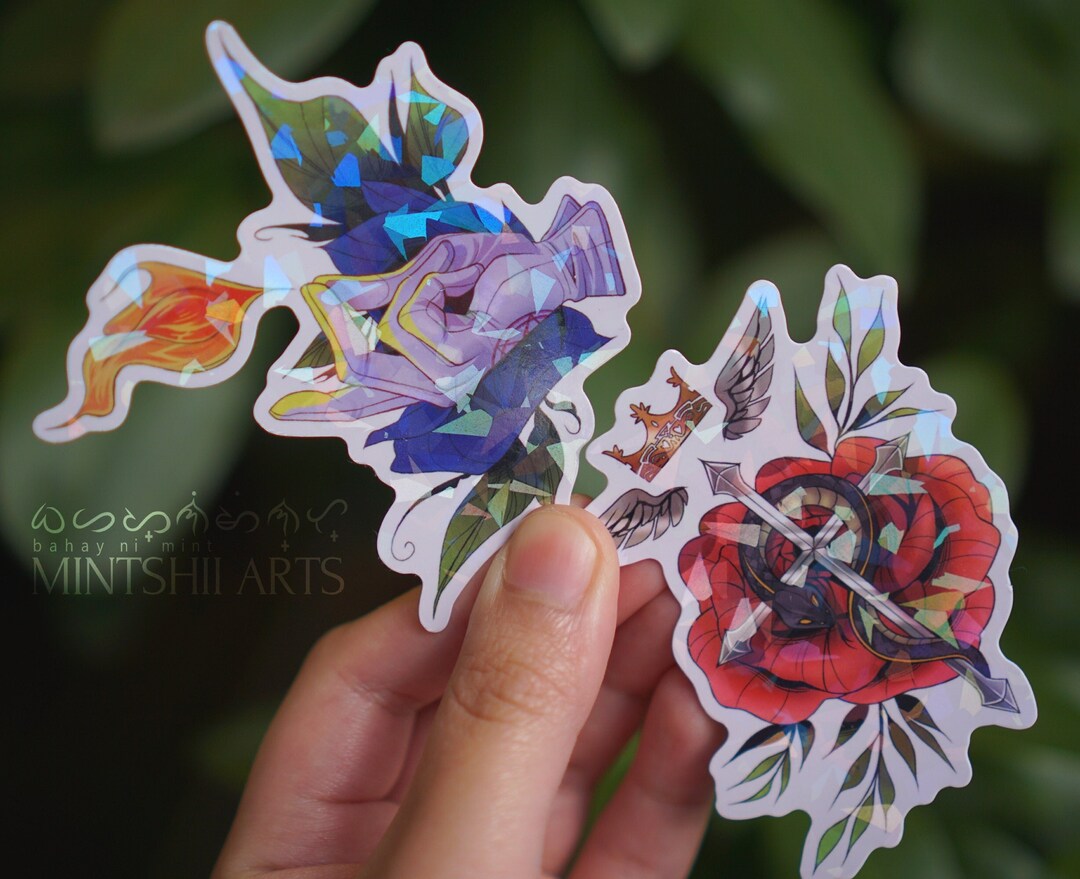 FMA Stickers, Glossy Vibrant 3inches Elric, Mustang, Holographic ...