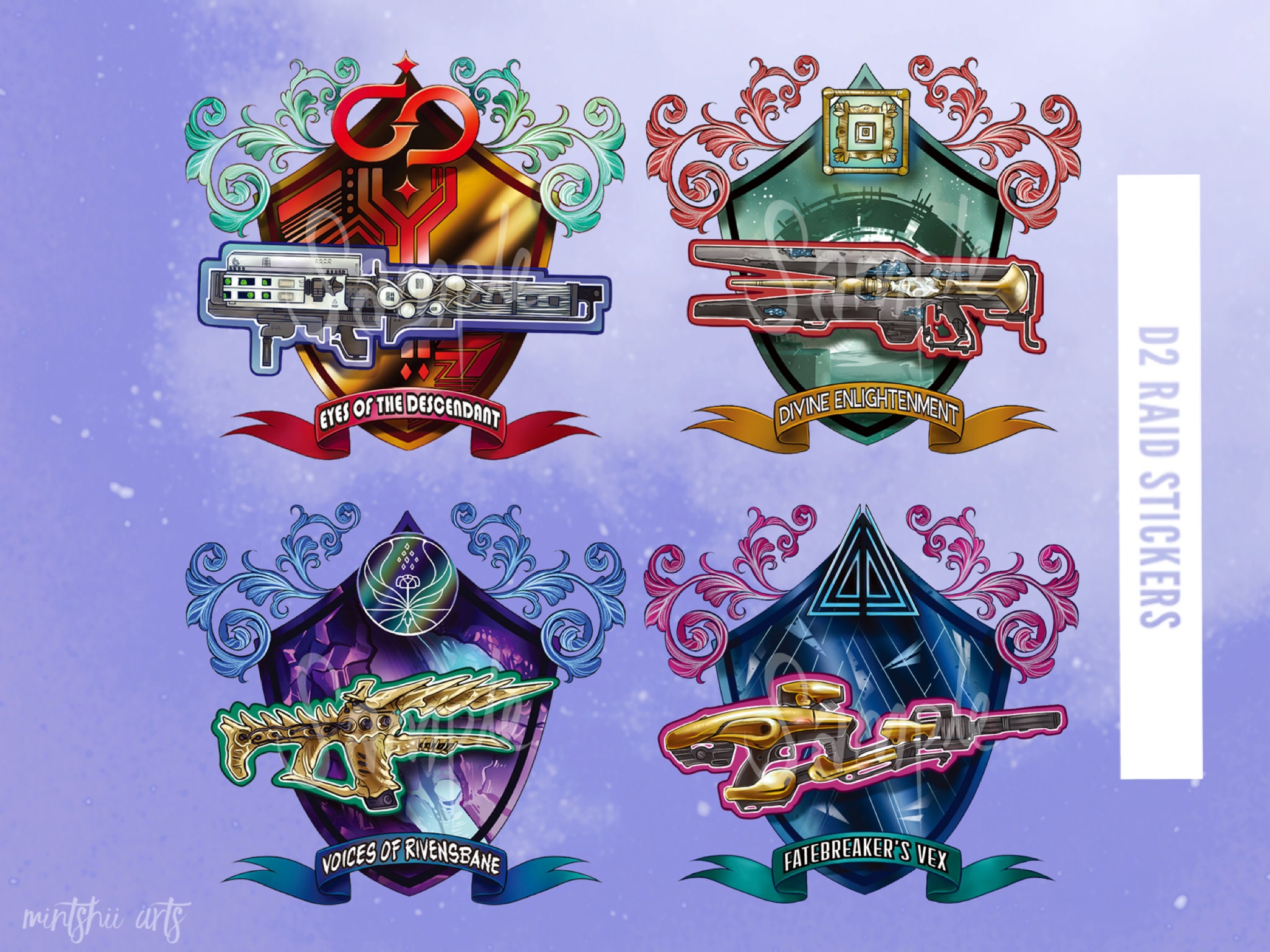 D2 Raid Exotics Stickers Frosted Matte Holographic - Etsy Canada