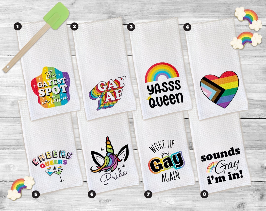 LGBTQ Pride Kitchen Towels, Gay Tea Towel, Funny Gay Gift - Etsy
