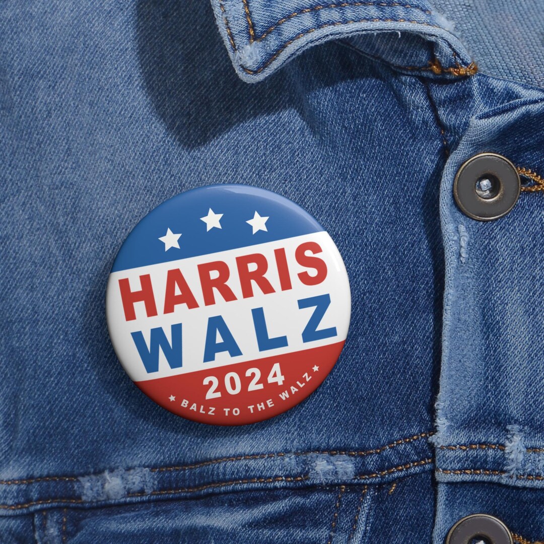 Kamala Harris Button, Harris Walz 2024, Campaign Button, Harris Walz ...