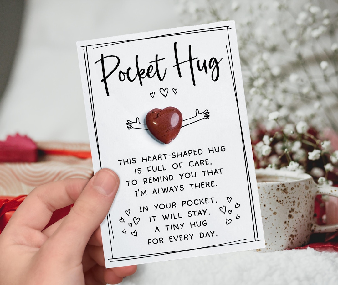 Pocket Hug Card, Pocket Hug Heart, Heart Shaped Gift, Love Gift, Pocket ...