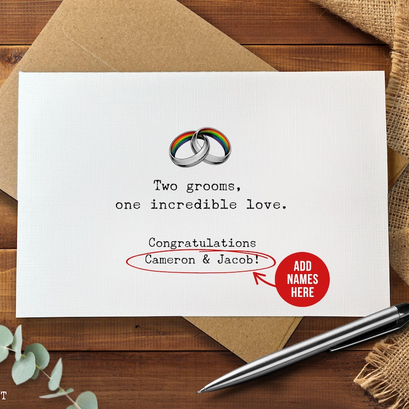 Lgbtq Marriage Cards - Etsy