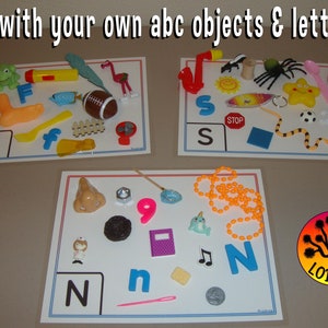 Alphabet Objects Sorting Mats Full Page Printable Game Literacy Center ...