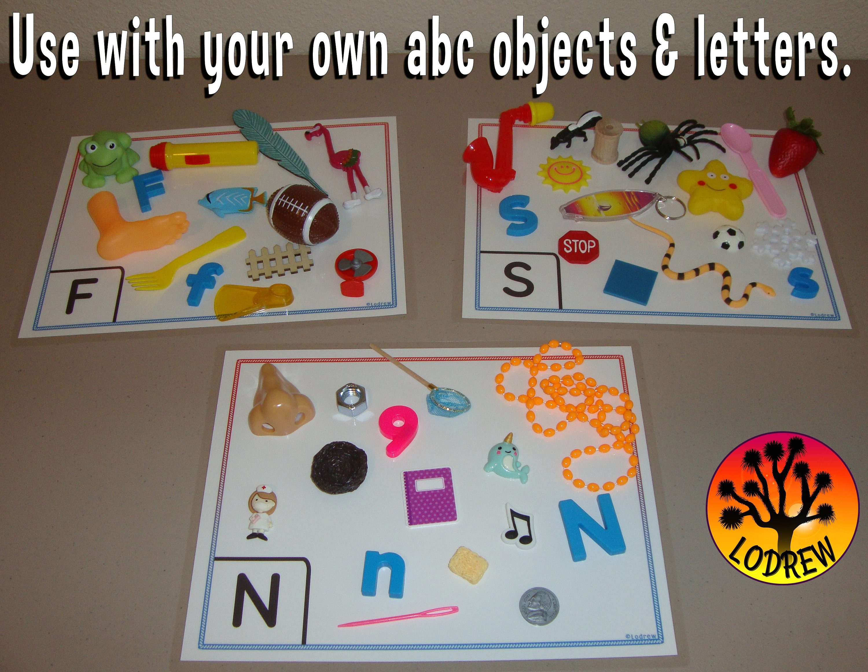 Alphabet Objects Sorting Mats Full Page Printable Game - Etsy